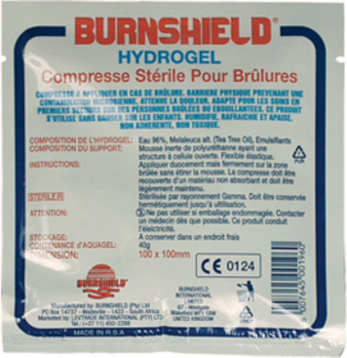 Compresses burnshield 10x10cm - Bandages - Vandeputte Safety Experts