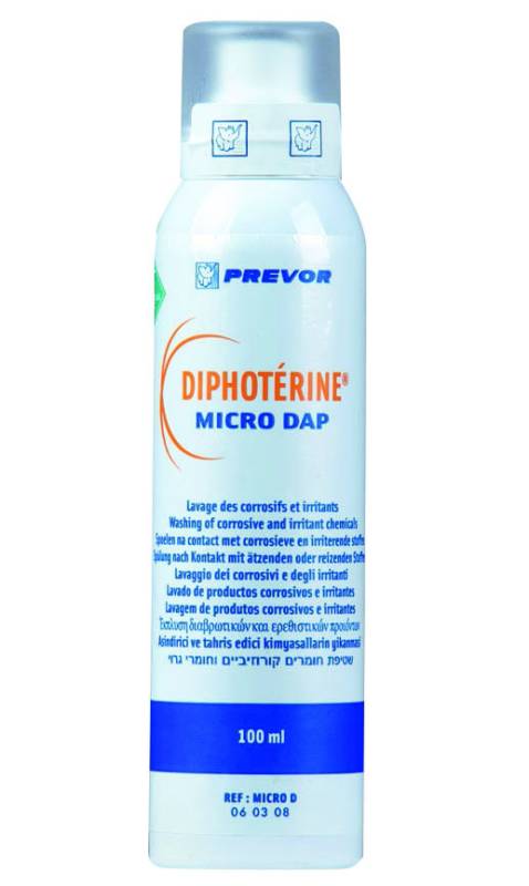 Spray diphoterine® microdap 100ml - Emergency showers & eye rinsing ...