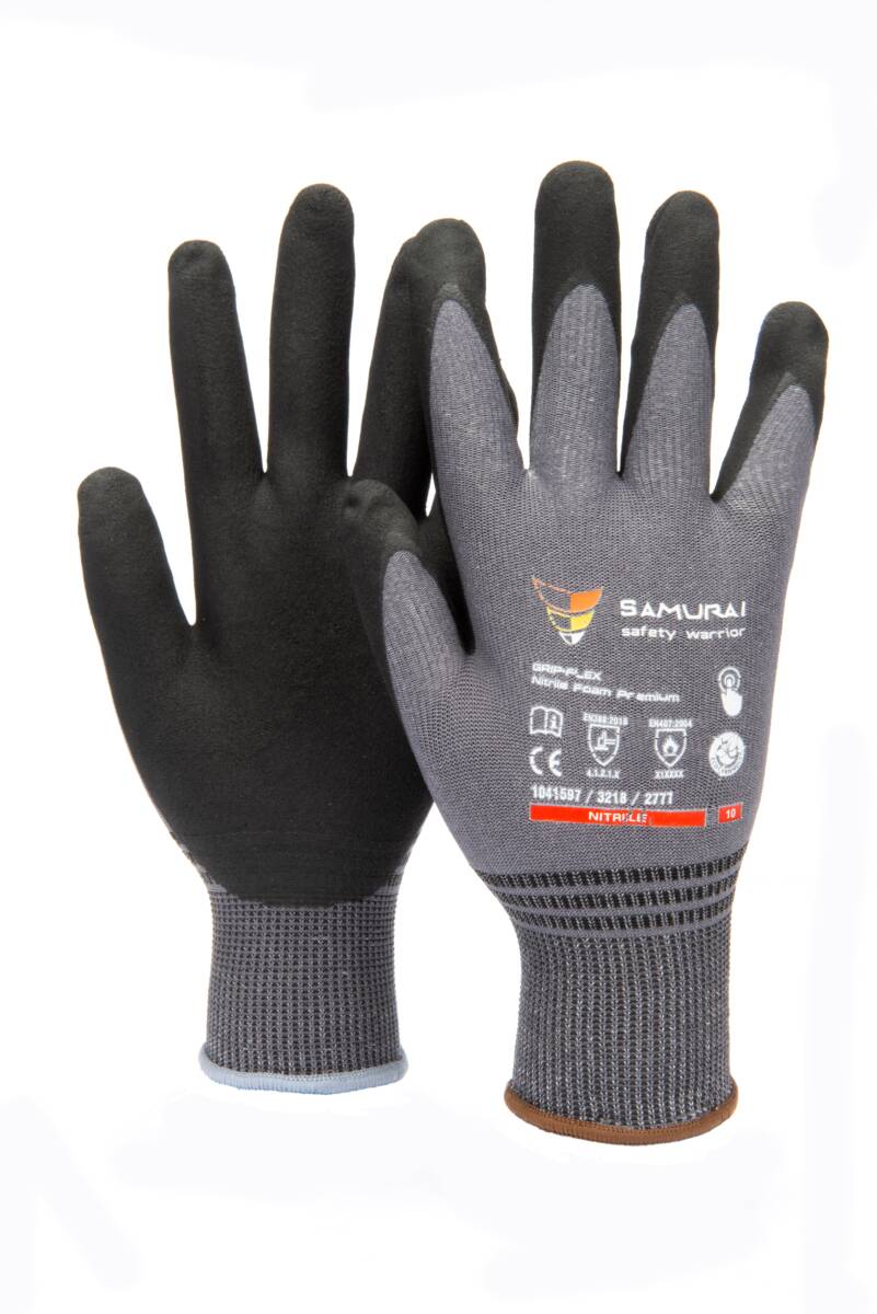 Gant grip-flex nitril foam premium - Protection mécanique - Vandeputte ...