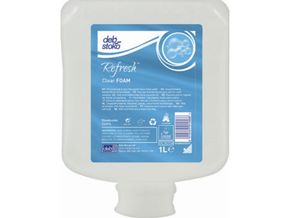 Refresh clear foam 1000 ml - Nettoyage cutané - Vandeputte Safety Experts