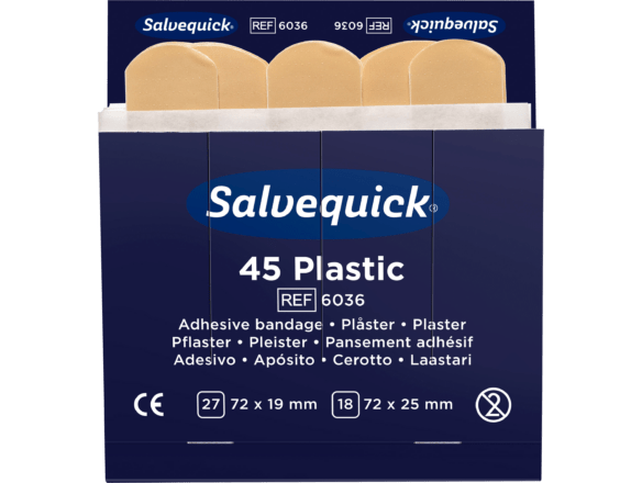 Plastic plasters 6036 45pc - Woundcare - Vandeputte Safety Experts